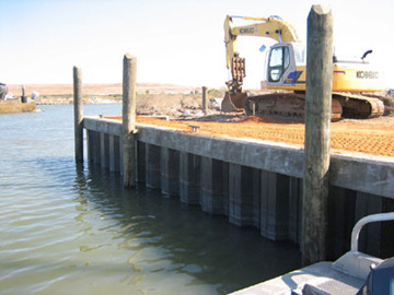 FRP sheet piles, Fiberglass sheet piles, composite sheet piling